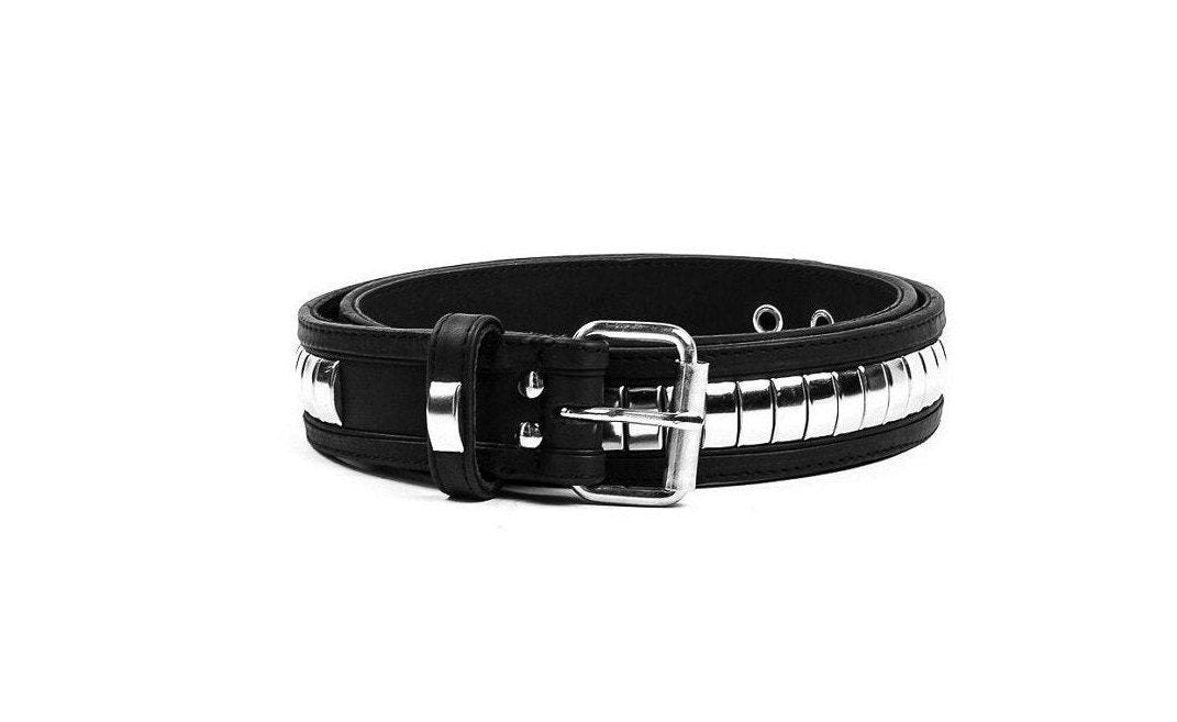 Nu Metal Silver Studded Leather Punk Rocker Belt – Jungle Tribe LA